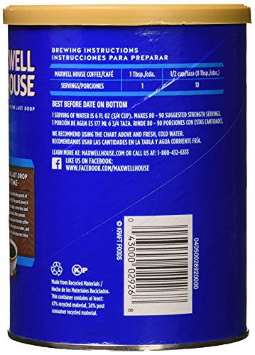 Maxwell House 100 Percent Colombian Coffee, 10.5 Ounce - 6 per case.