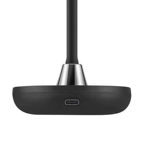 MOMAX LED Desk Lamp with Wireless Charger, Flexible Gooseneck Table Lamp, 3 Color Modes, Touch Control, Dimmable, Small Eye-Caring Table Light for Kids Home Office Living Bedroom Study (Black)