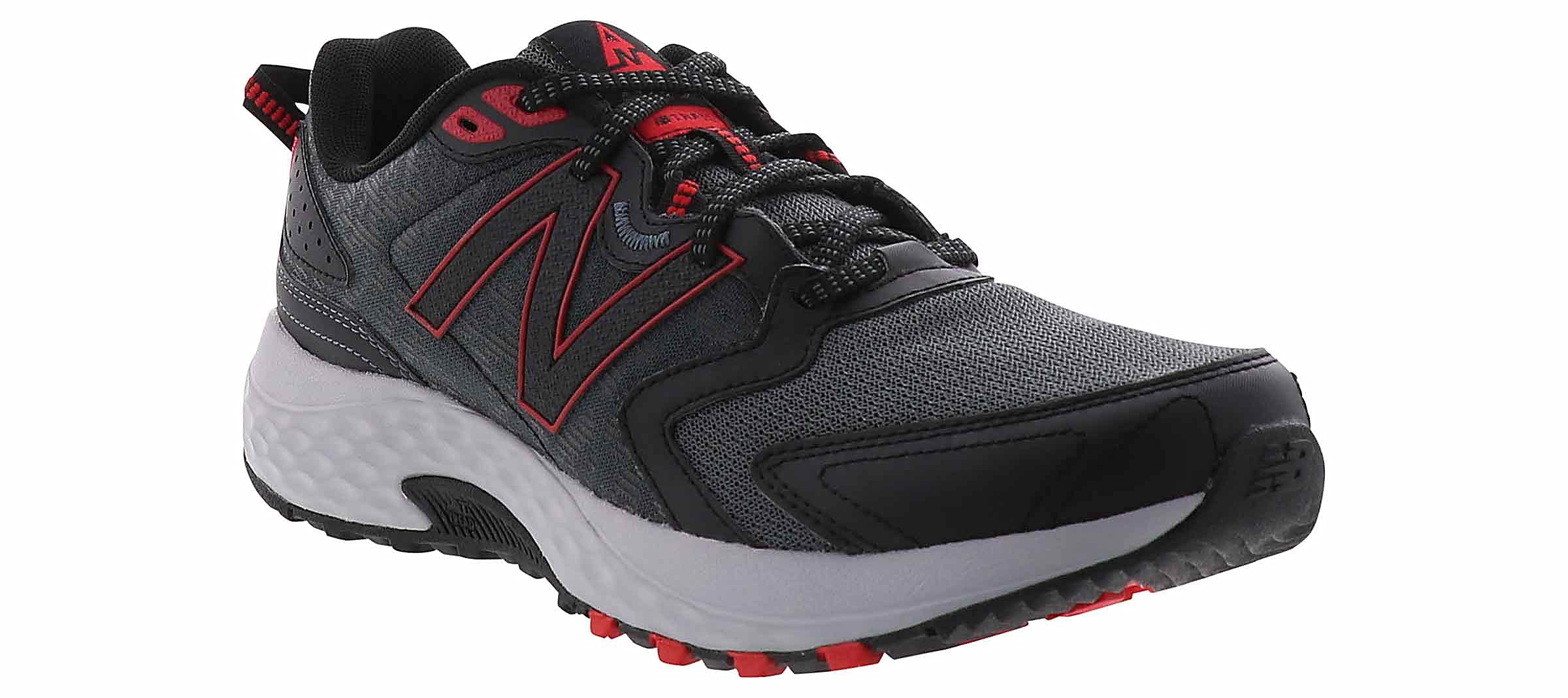 New Balance Men's 410 V7 Running Shoe, Ocean Grey/Black/Velocity Red, 12 X-Wide