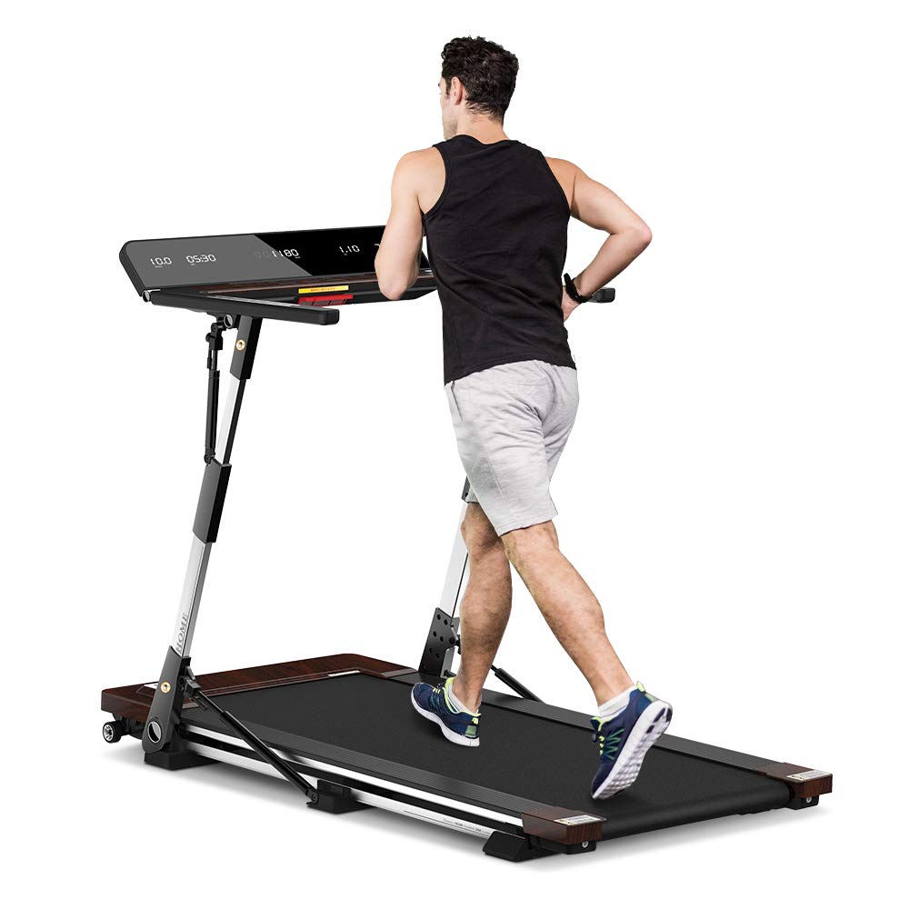 OneTwoFit Folding Treadmill with 7.46 MPH Max Speed/Space Saving/Fixed Incline,Electric Treadmill with 264 lbs High Weight Capacity for Home Office Use Exercise Walking Machine OT178