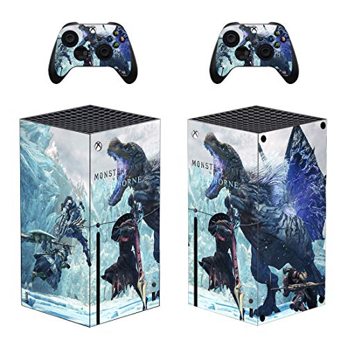 Protective Vinyl Skin Decal Cover for X-box-Series-X Console Wrap Sticker Skins with Two Free Wireless Controller Decals Ice Born (only fit X-box-Series-X )