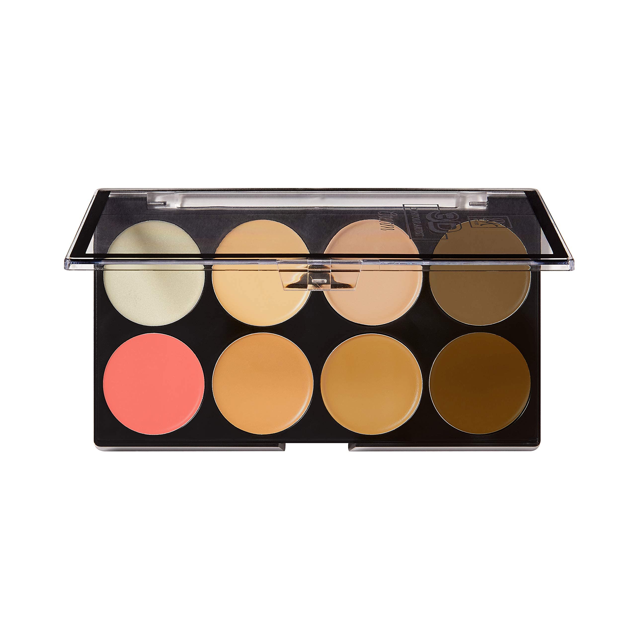 Ruby Kisses Flawless Finish with 3D Contour Cream Makeup Palette β Lightweight, Multi-Palette, Contouring Foundation, Creamy, Sculpt &Highlighting, Define Cheekbones (Light)