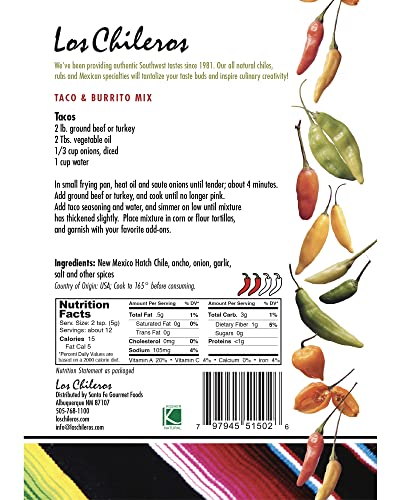 Los Chileros Taco and Burrito Mix, 2 Ounce