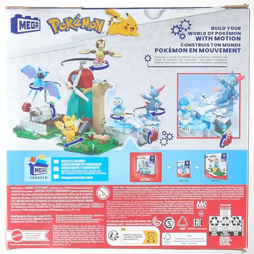 MEGA Pokémon Building Toys Set, Piplup and Sneasel’s Snow Day with 183 Pieces, 2 Poseable Characters and Motion, for Kids