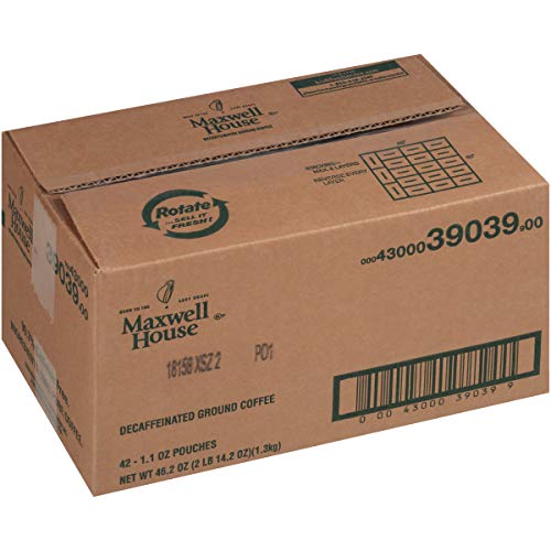 Maxwell House Shy Decaf Ground Coffee (1.1 oz Bags, Pack of 42)