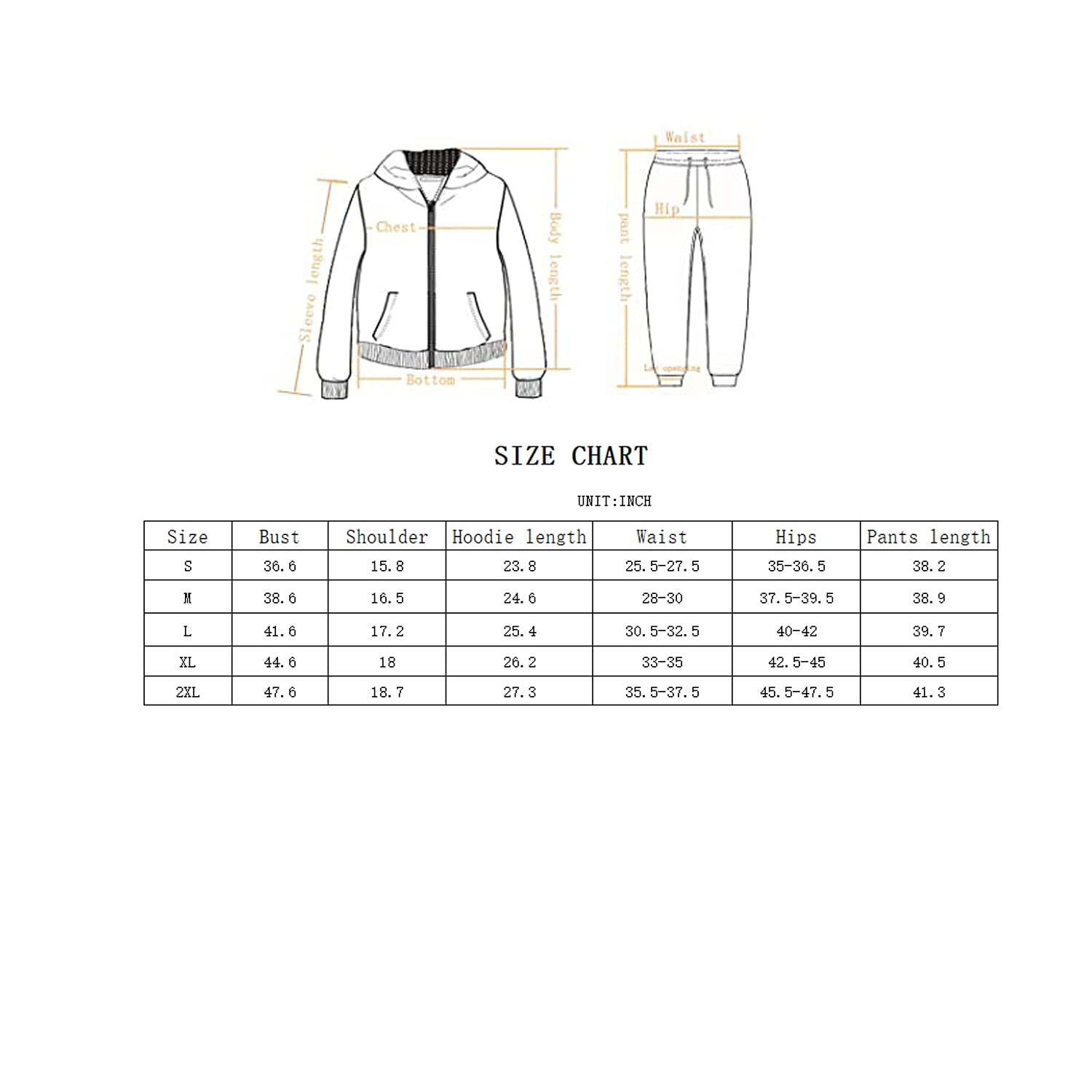 TEZO Womens Full Zip-Up Hoodie Tracksuit Set Long Sleeve Casual Jogging Suits Workout Gym 2 Piece Outfits with Pockets(BKWT XL)