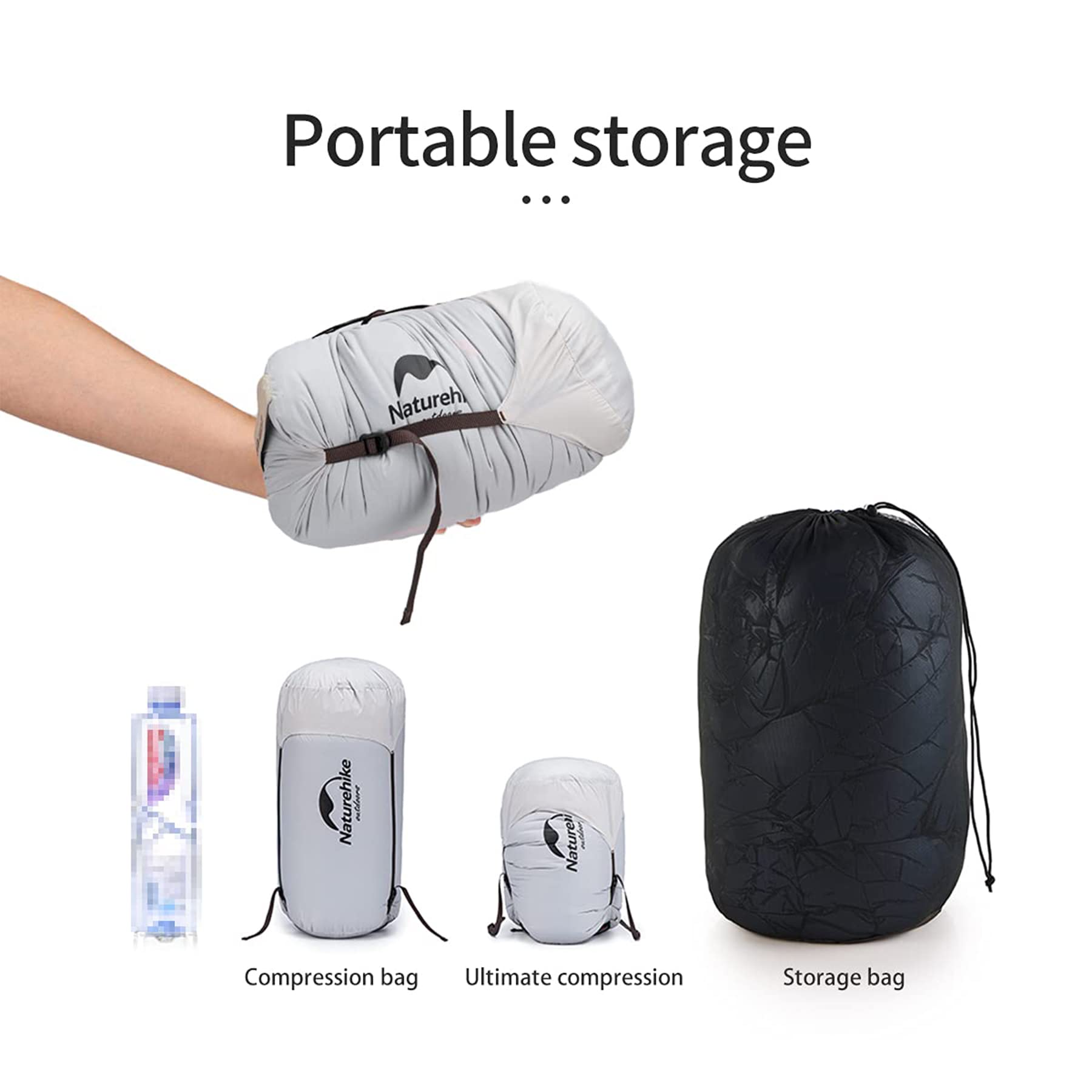 Naturehike Sleeping Bag Lightweight Compact 800 Fill Power Goose Down Sleeping Bag Compact for Adults Outdoor Camping Hiking