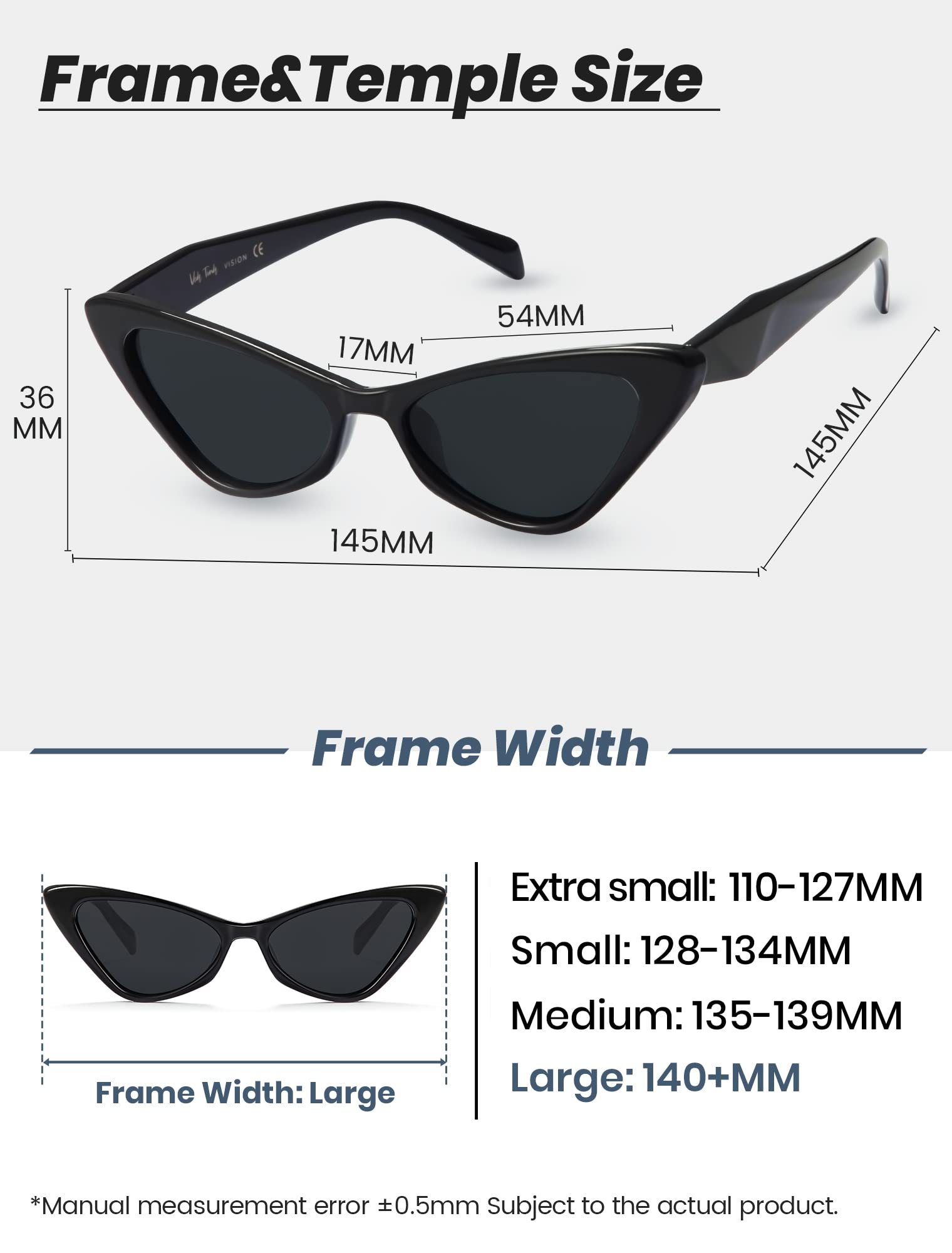 Veda Tinda Vision Oversized Cat Eye Sunglasses for Women Retro Trendy Acetate Frame Fun White Sun Glasses C22S04