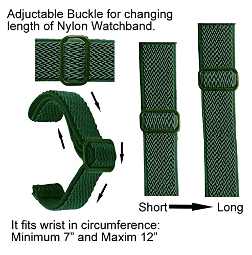 smaate Elastic Watch Band Compatible with ENOMIR ID208BT 1.7 inches smartwatch, Stretchy Nylon Sport Loop Replacement for Women Men