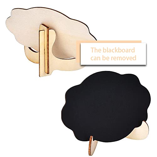 QYNuLi 10 Pcs Mini Chalkboard Signs Small Blackboards with Stand DIY Message Tabletop Boards for School Party Table Numbers Food Signs