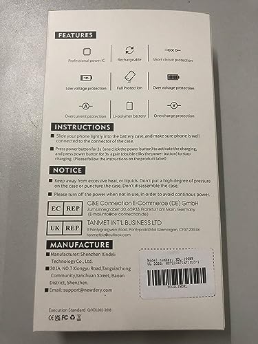 NEWDERY Battery Case for Galaxy Note 20 Ultra 10000mAh, Fast Charging & Qi Wireless & Android Auto Supported, Extended Backup Charger Case for Samsung Galaxy Note 20 Ultra 5G (6.9") Black