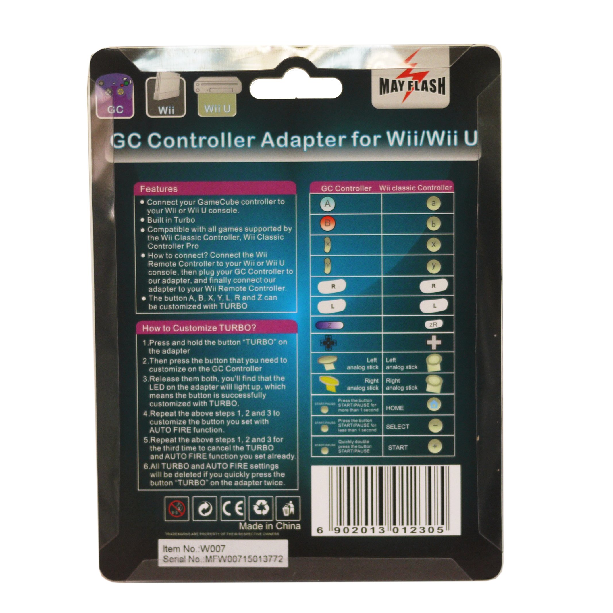 Mayflash Nintendo GameCube Controller Adapter for Wii/Wii U
