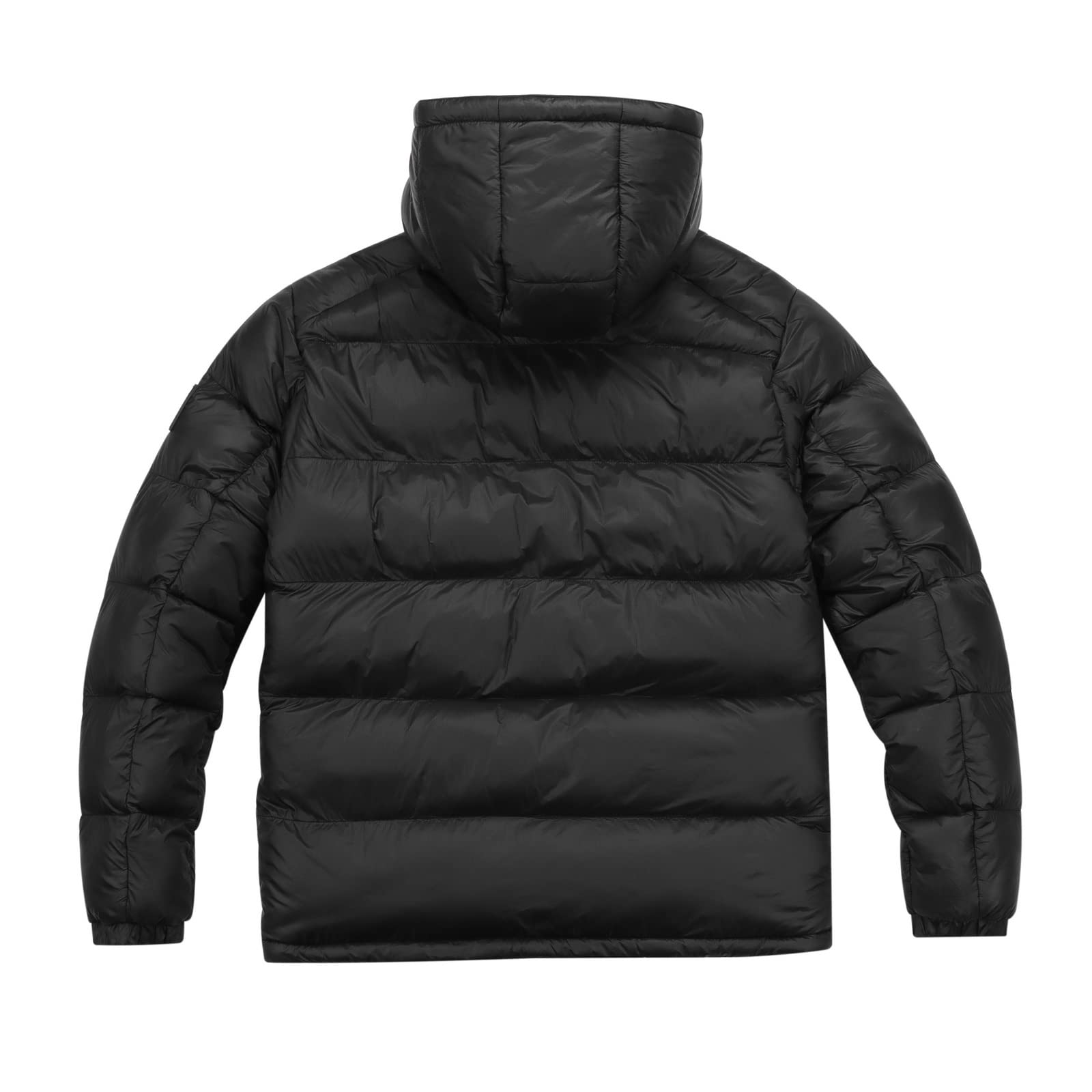TH TYTHERLESS - Demeter Jet Black Men's Jacket, Puffer Coat,Specially Tailored Contrast Zip And Drawcode Styling