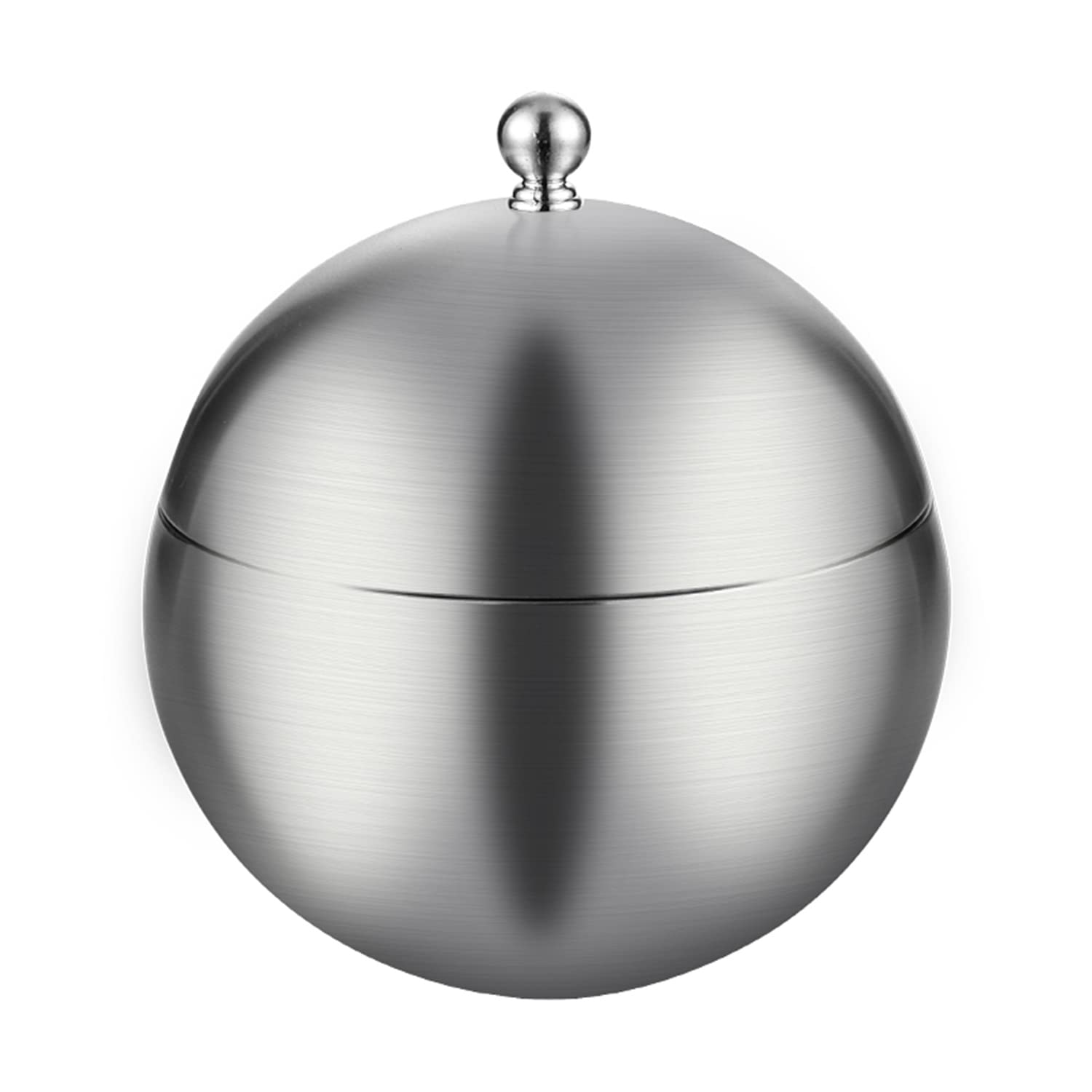 Spherical Ice Bucket With Lid Double Insulation Stainless Steel Metal Beverage Bucket, Beer, Wine, Champagne, Bar Ice Bucket, Home Kitchen Bucket Restaurant Bar Tableware Accessories