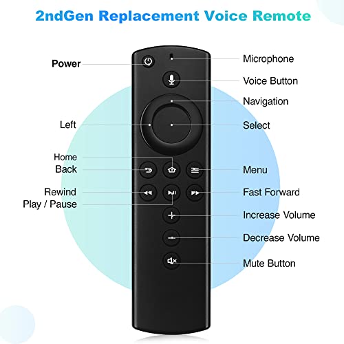 LoLaSta Replacement Voice Remote L5B83H AMZ Stick Remote Compatible with Fire AMZ Smart TVs Stick(2nd Gen/3rd Gen), Smart TV Cubes(1st Gen/2nd Gen), Smart TV Stick Lite 4K