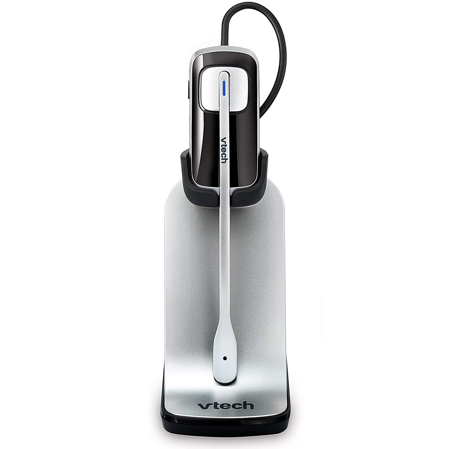 VTech Connect to Cell DS6771-3 DECT 6.0 Cordless Phone - Black, Silver, 6.9" x 4" x 6.6" & Accesssory Cordless Headset