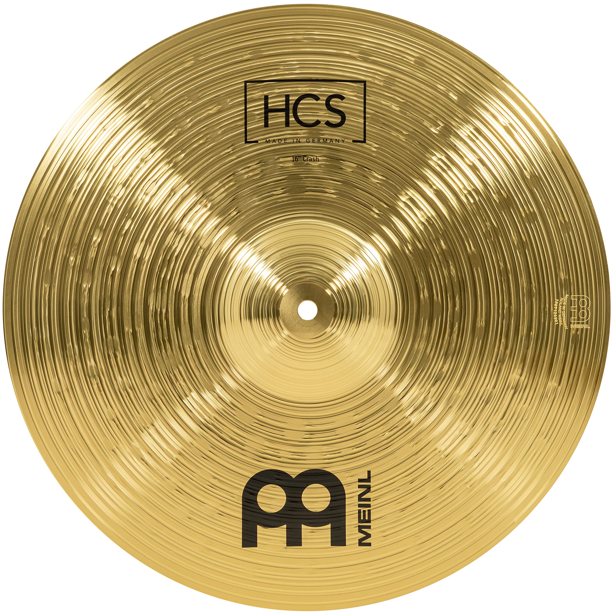 Meinl 16ā Crash Cymbal ā HCS Traditional Finish Brass for Drum Set, Made In Germany, 2-YEAR WARRANTY (HCS16C)