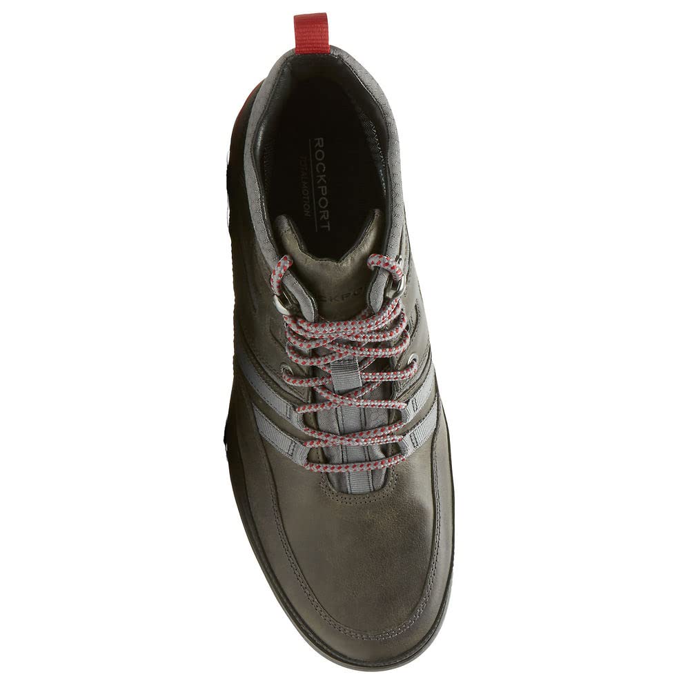 Rockport Men's Total Motion Trek Umbwe Modern Hiking Boot, Steel Grey, 8 Wide
