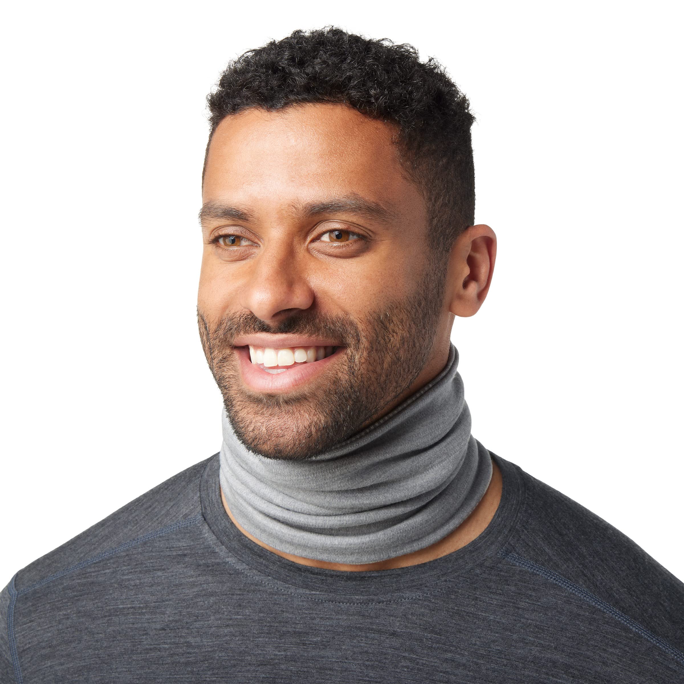 Smartwool Thermal Merino Reversible Pattern Neck Gaiter | Merino Wool Neck Warmer for Men and Women, Light Gray Mountain Scape, One Size