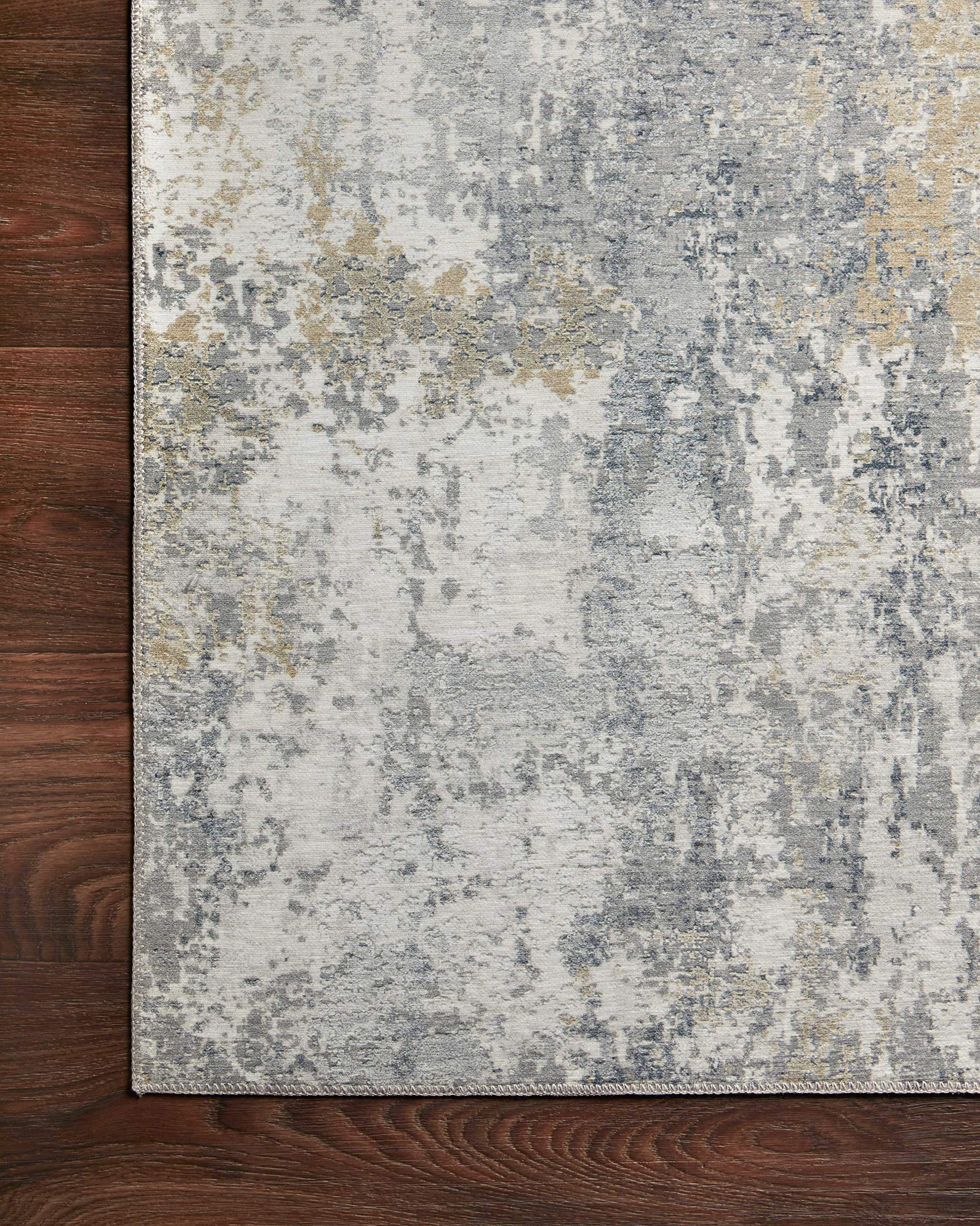 Loloi II Drift DRI-02 Ivory, Granite Abstract Area Rug 8'-6" x 11'-6"