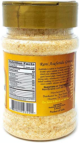 Rani Asafetida (Hing) Ground 3.75oz (106g) PET Jar ~ All Natural | Salt Free | Vegan | Non-GMO | Asafoetida Indian Spice | Best for Onion Garlic Substitute