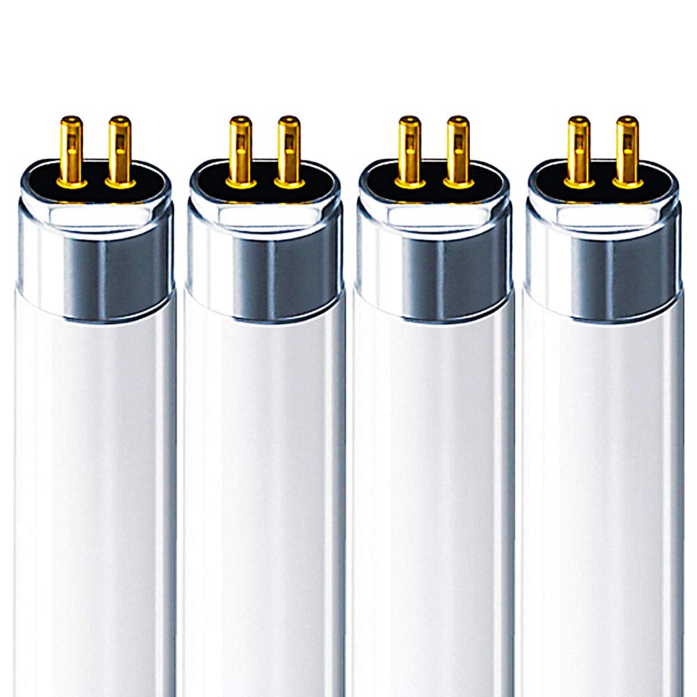 LUXRITE LR20805 (4-Pack) F28T5/835 28-Watt 4 FT T5 Fluorescent Tube Light Bulb, Natural 3500K, 2470 Lumens, G5 Mini Bi-Pin Base