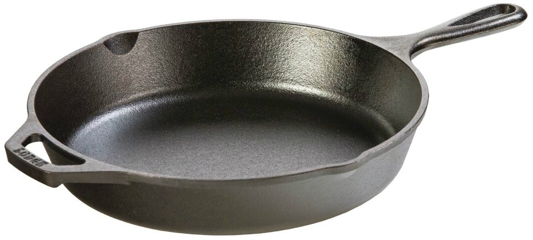 Lodge Seasoned Cast Iron 4 Piece Bundle. Two Sets of Cast Iron Skillets with Tempered Glass Lids. (10.25 Inch Set + 12 Inch Set)
