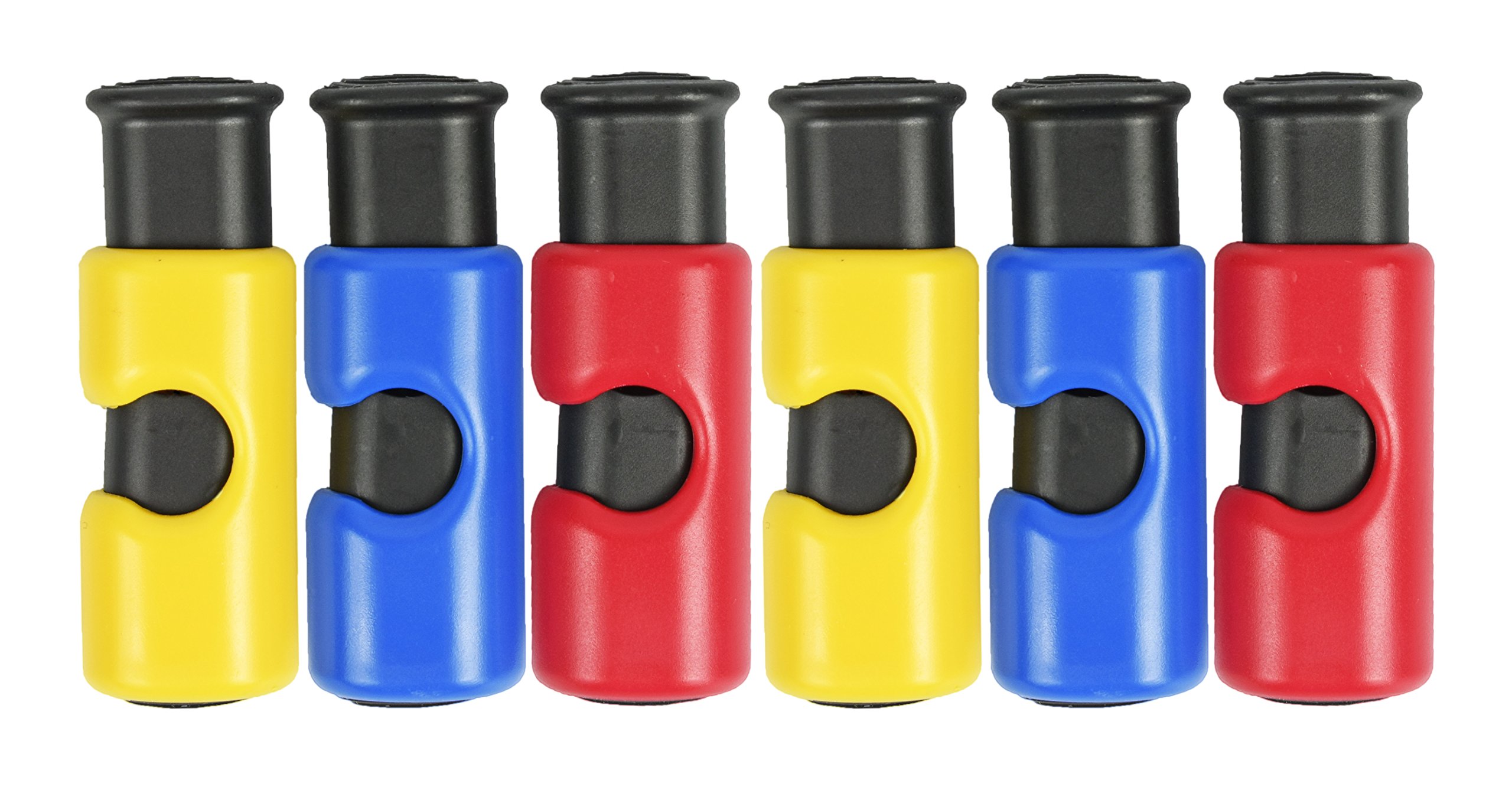 Set of 6 Bread Bag Clips - Cinch Non-Slip Grip Easy Squeeze And Lock - Features 3 Colors for Labeled Organizing