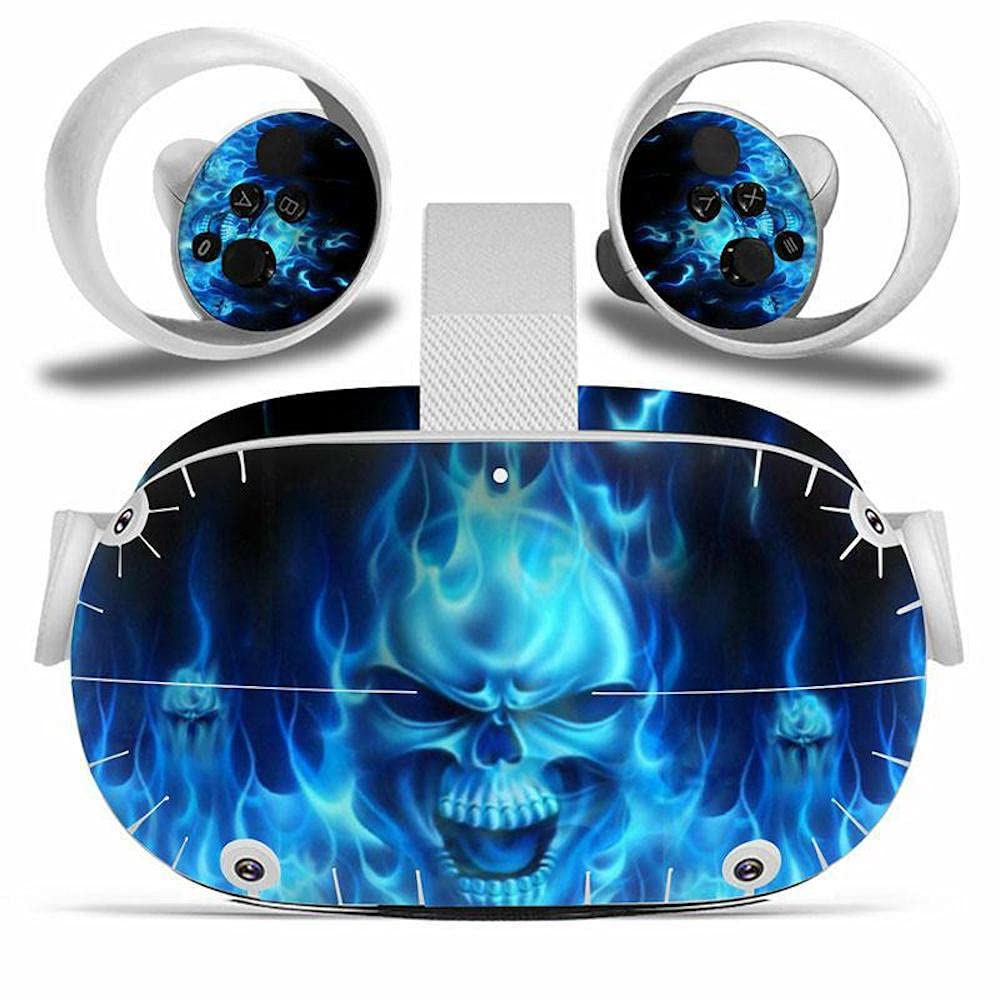 Oculus Quest 2 VR Headset and Controller Skin, Blue Grimace Vinyl Decal Sticker for VR Headset and Controller, Virtual Reality Protective Accessories