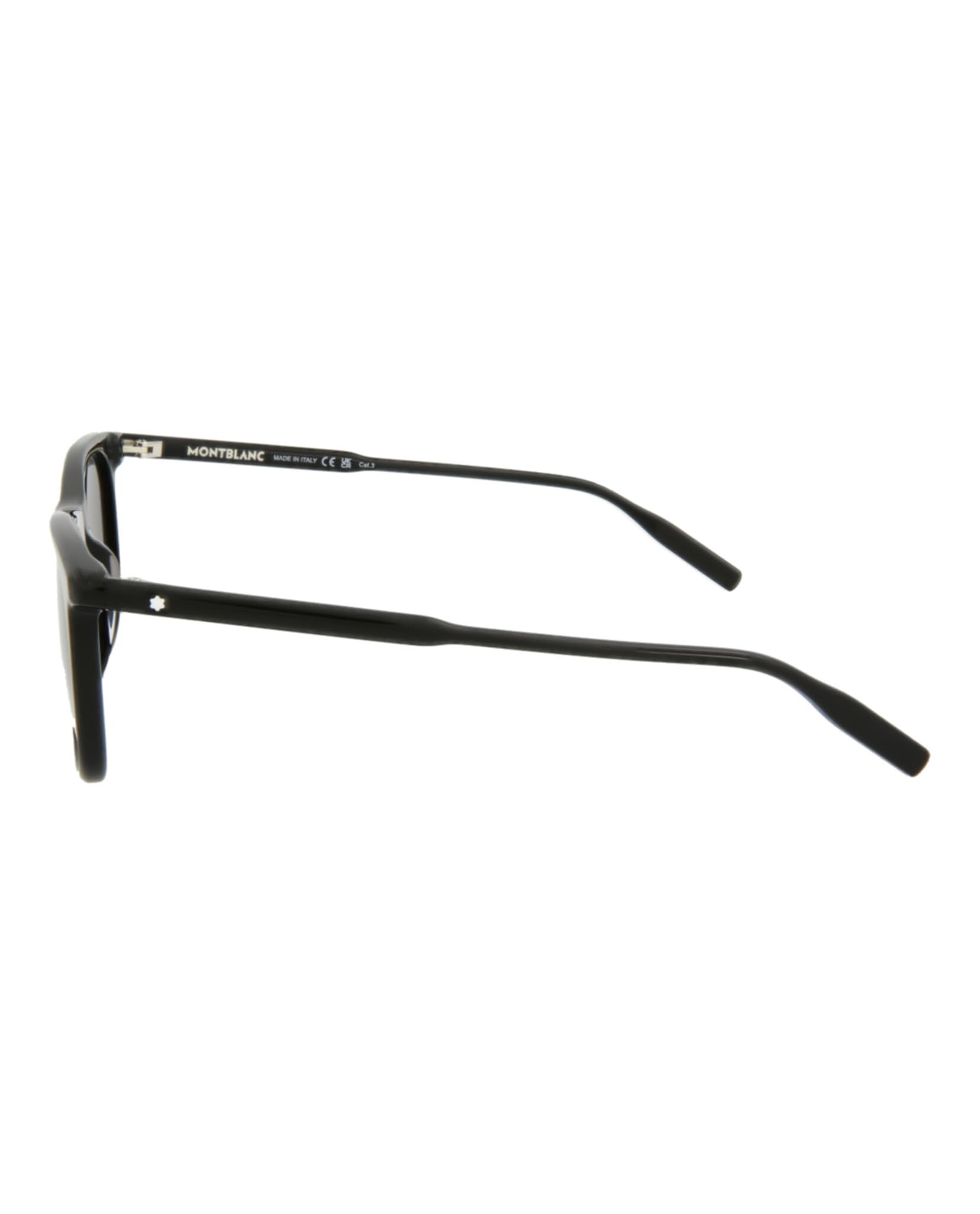 MONTBLANC Square/Rectangle Sunglasses Black Black Grey Luxury Eyewear Made In Italy Acetate Frame Designer Fashion for Everyday Luxury