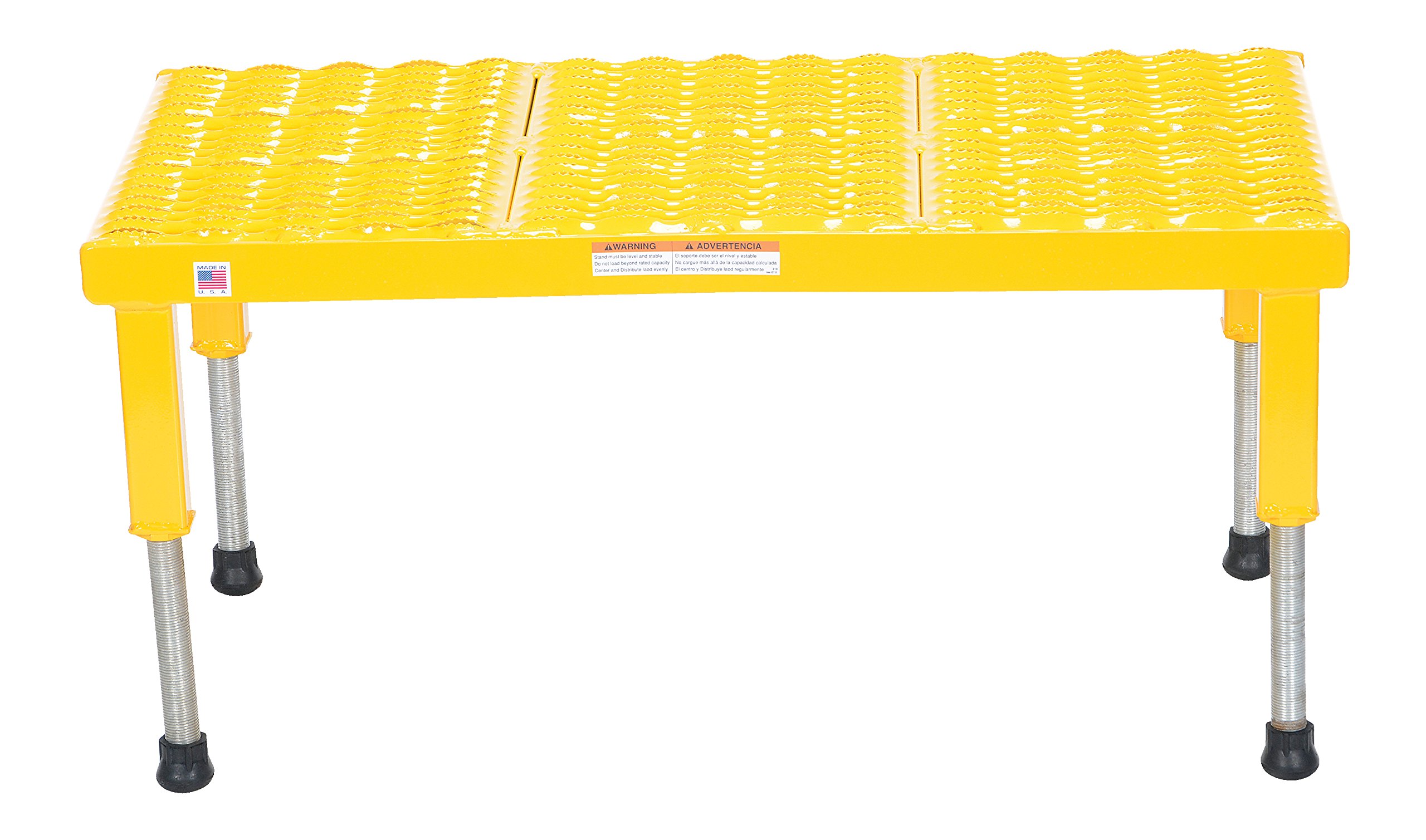Vestil AHW-H-1936 Steel Adjustable Work-Mate Stands 35-1/4 in. x 19-9/16 in. x 10-1/2 in. 500 Lb. Capacity Yellow