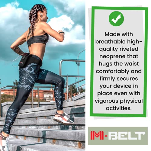 MBELT - Anti Dropping Mic Belt with Innovative Rubber Band Lock - Adjustable Microphone Transmitter Carrier Belt up to 36 inches - Mic Belts for Theatre I Fitness Instructor Classes I Coach
