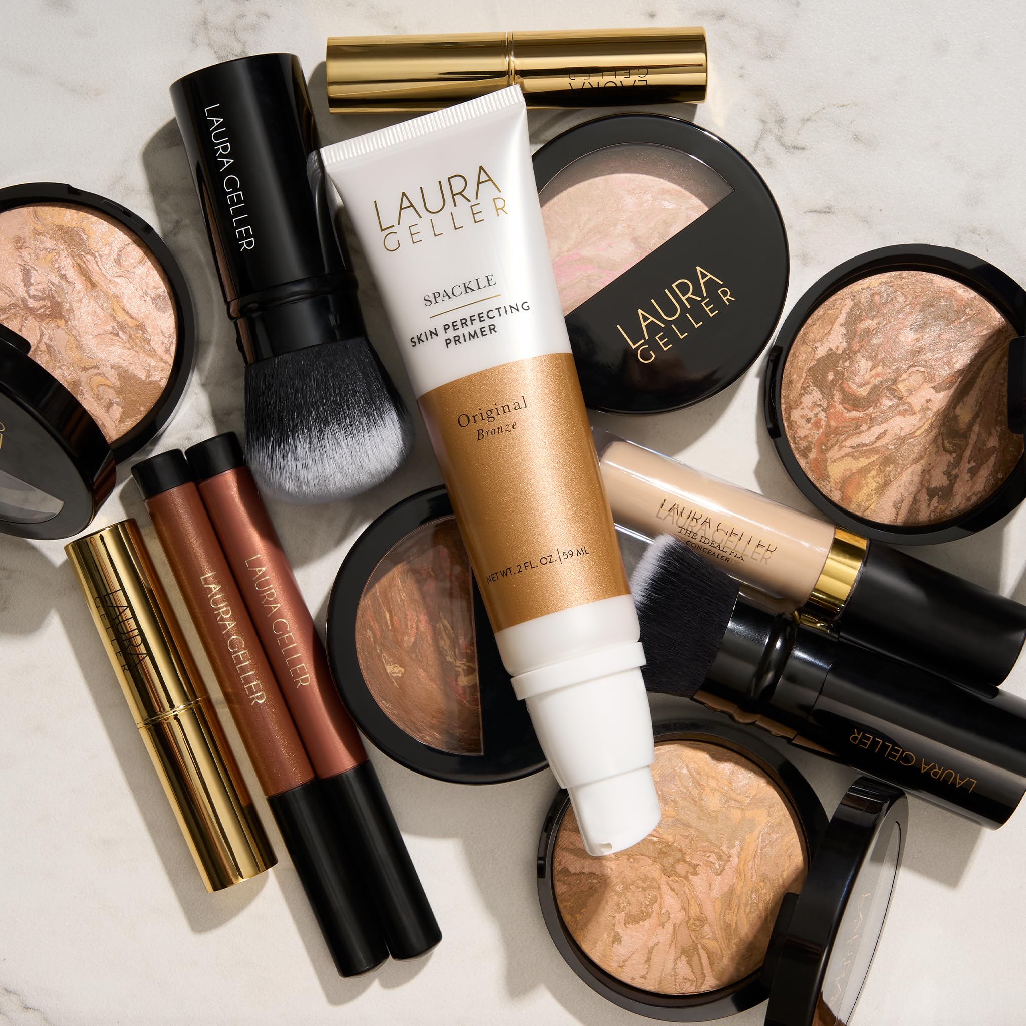 LAURA GELLER NEW YORK Baked Balance-N-Glow Illuminating Foundation - Porcelain - Buildable Sheer to Light Coverage - Satin Finish