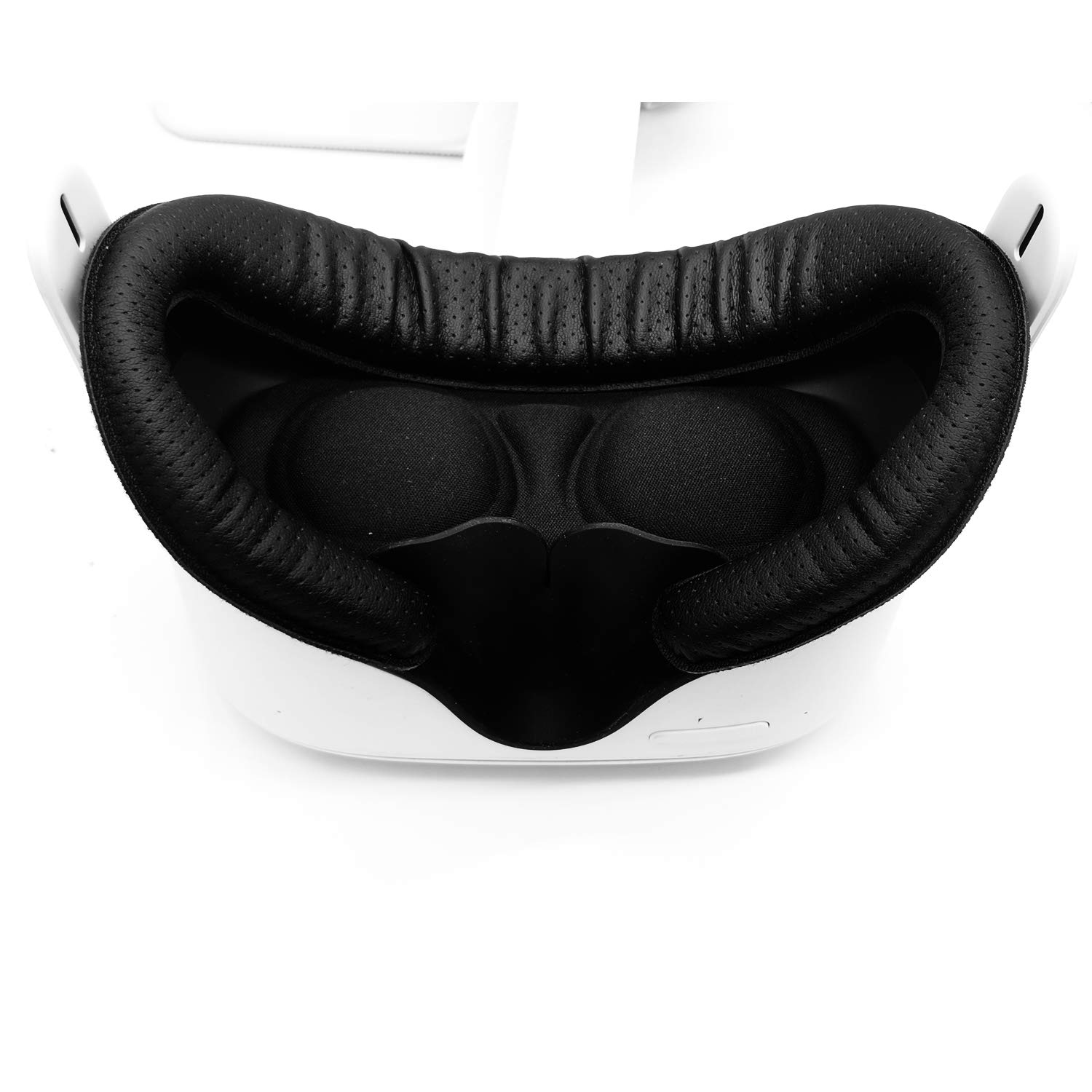 pordsioc Upgrade Facial Interface Bracket & Protein Leather Foam Face Cover Pad & Lens Cover Silicone Anti-Leakage Nose Pad for Oculus Quest 2 Accessories Set 4 in 1