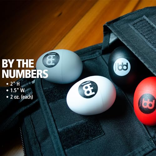 Meinl Percussion Set Egg Shakers 4-Piece Pack for All Music with Different Volume β NOT Made in China β Durable All-Weather, 2-Year Warranty (ES