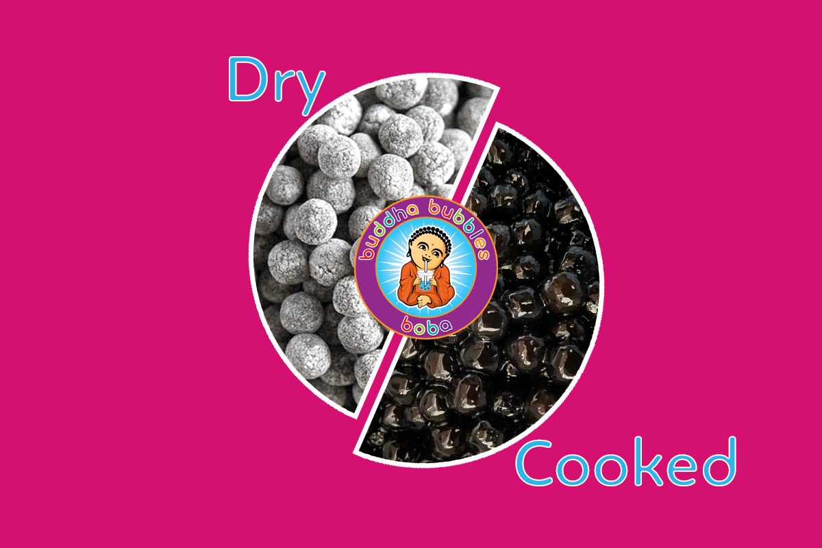 Quick Cook REAL Tapioca Black (Brown Sugar) Boba Pearls By Buddha Bubbles Boba 10 Ounces (283 Grams)