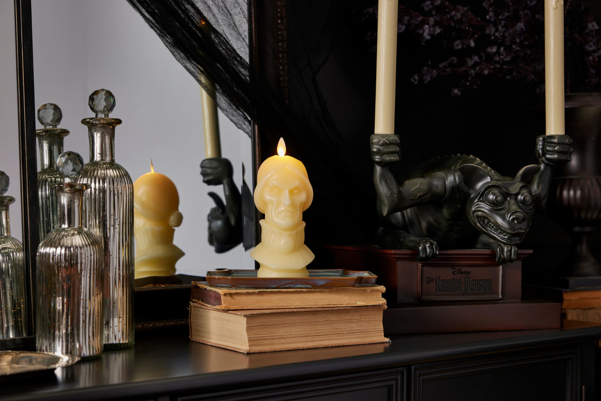 Luminara Disney's The Haunted Mansion Female Staring Statue Figural Flameless LED Candle