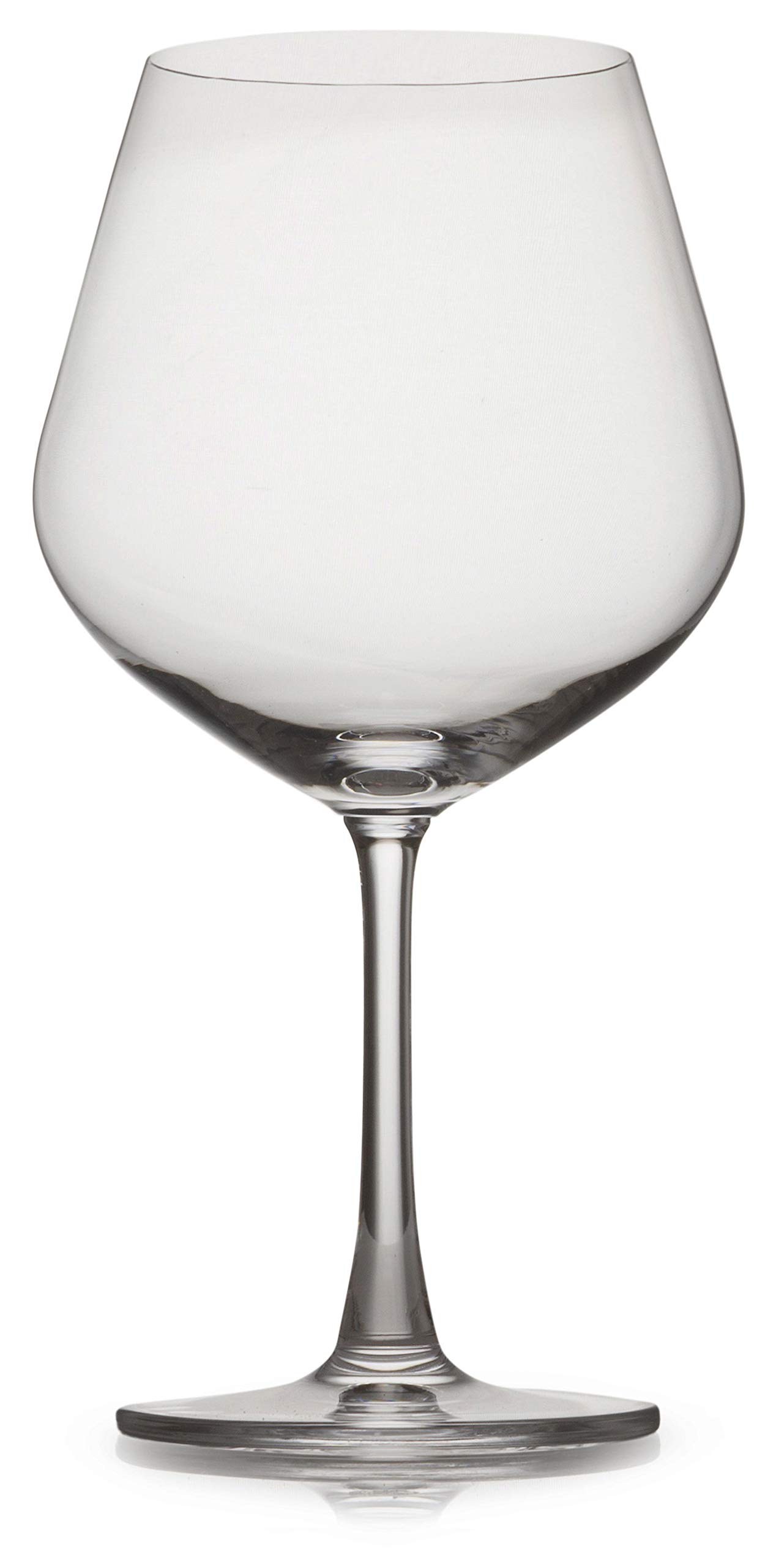 Set of 4 - Modern Laser Cut Rim 24 Oz Wine Glasses Made of Crystal With Seamless Joints (Short Stem)
