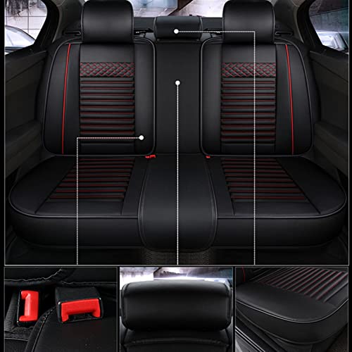 SMANNI Leather Universal auto seat Covers for DS All Models DS DS3 DS4S DS5 DS4 DS6 car Styling car Accessories auto Cushion (Color : Black White 1)