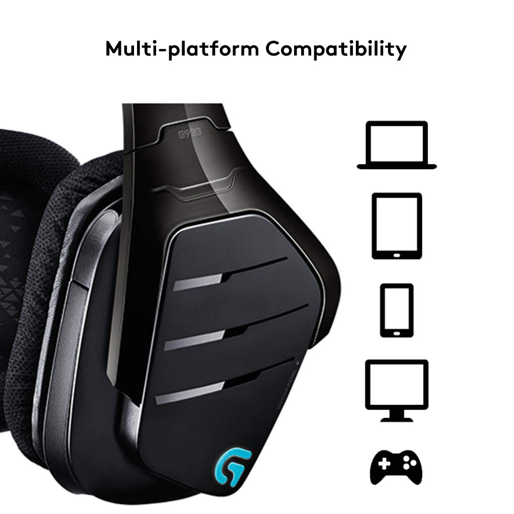 Logitech G933 Gaming Headset Wireless 7.1 Surround, 981-000599 (Wireless 7.1 Surround)