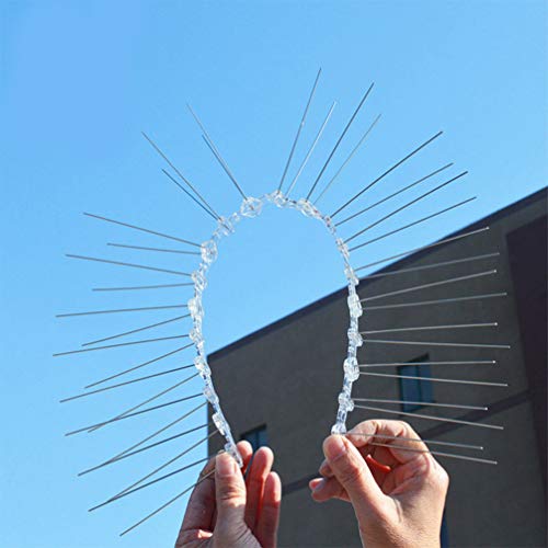 YARNOW 2pcs Birds Spikes Stainless Steel Cat Bird Deterrent Spike Anti- Climb Anti Theft Security Spikes for Pigeon Cat Bird Repellent Spikes (11cm)