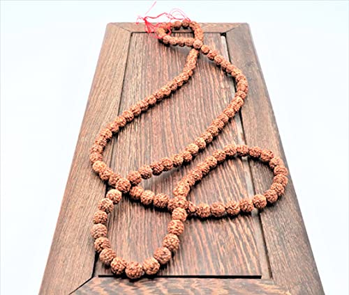 Rudraksha Mala Beads Necklace With 108 Prayer Beads for Japa, Meditation, And To Increase Calmness