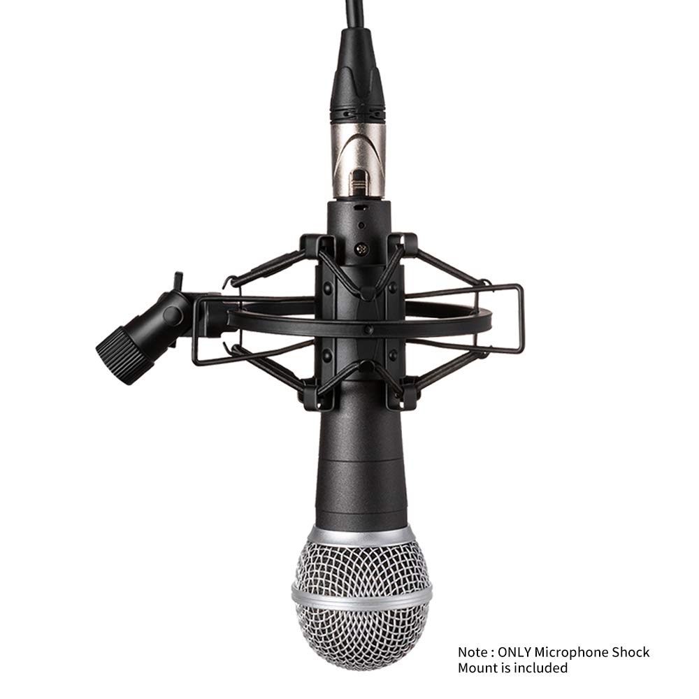 LYRCRO Microphone Shock Mount Holder Clip Mic Anti-Vibration for 22mm-26mm Diameter Dynamic Mic Like Shure SM58 58S SM57 PAG48 Sennheiser E835 E845 AKG D5S Samson Q7 Q8 Behringer Xm8500