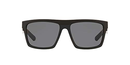 Native Eyewear El Jefe Polarized Rectangular Sunglasses, Matte Black/Gloss Black/Gray, 58 mm