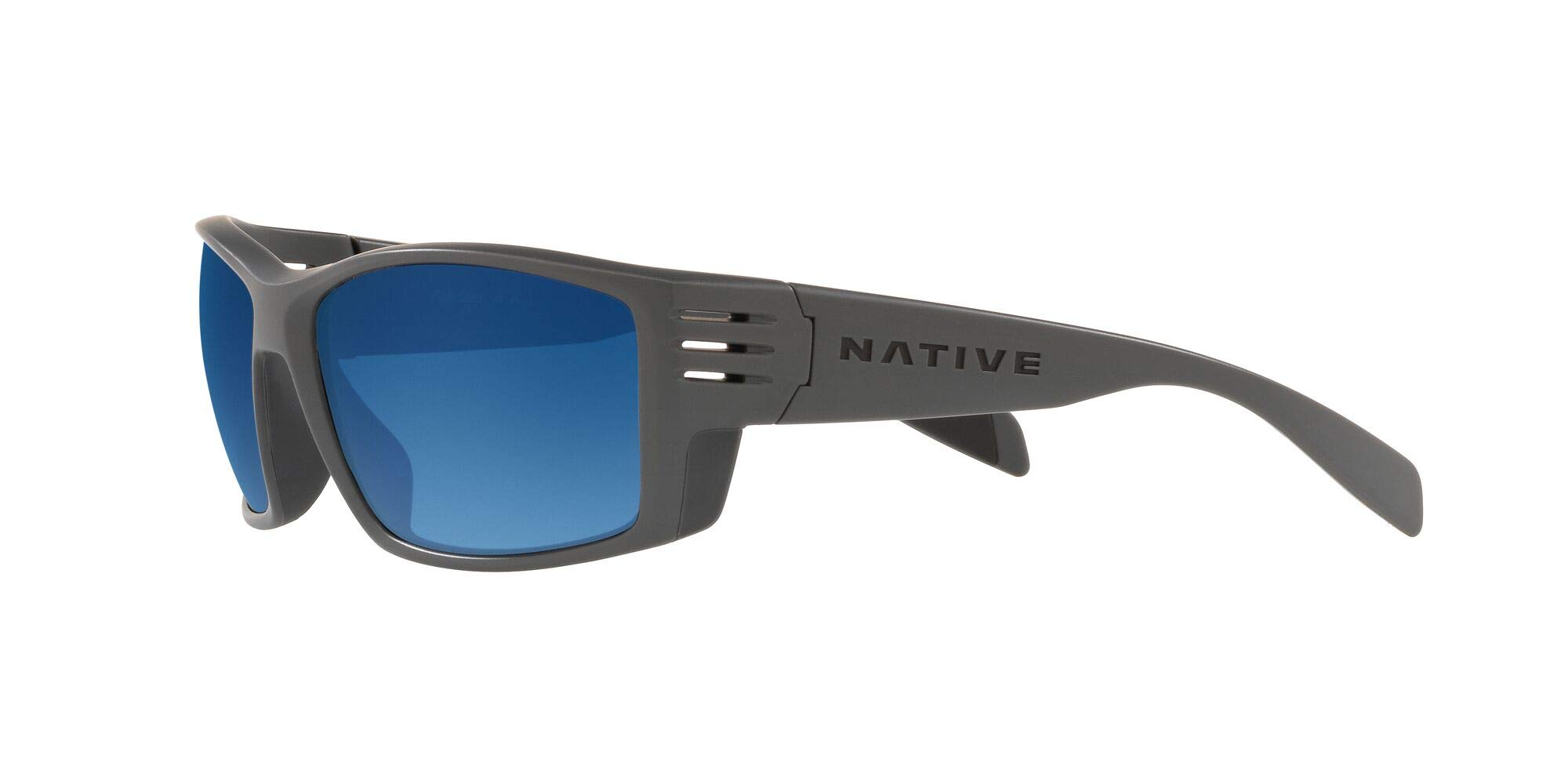 Native Eyewear Raghorn Rectangular Sunglasses, Desert Tan/Grey Polarized, 61 mm
