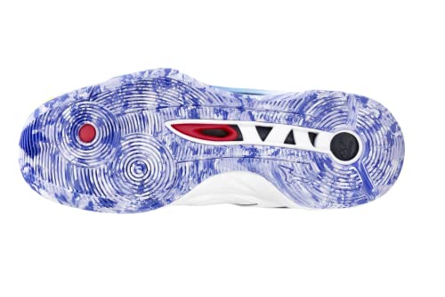 Mizuno Unisex-Adult Wave Momentum 2 Volleyball Shoe, White/Surf The Web, US Women's 12.5/US Men's 11