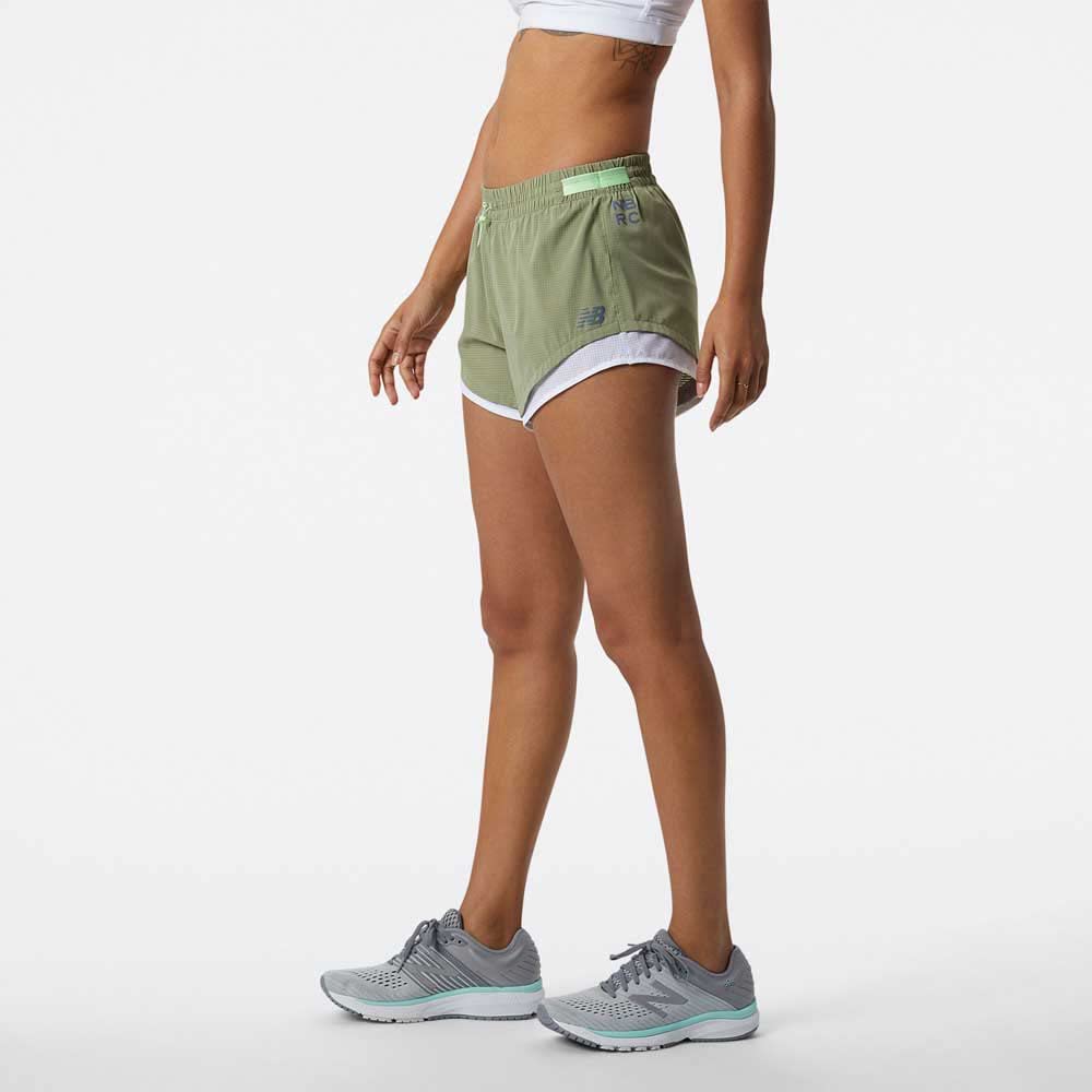 New Balance Women's Q Speed Fuel Short, Ghost Pepper , Small