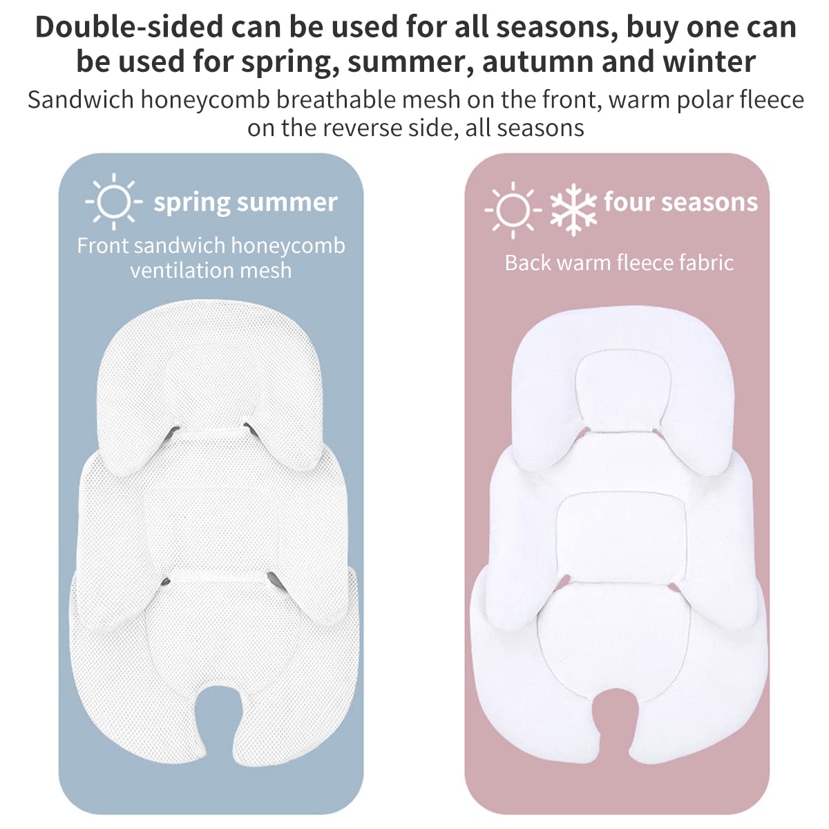 ZOBRO Baby Support Cushion Pillow Cozy Sleeping Head and Body Support Mat Car Seat Support Pillow for Stroller Car Seat High Chair,Black
