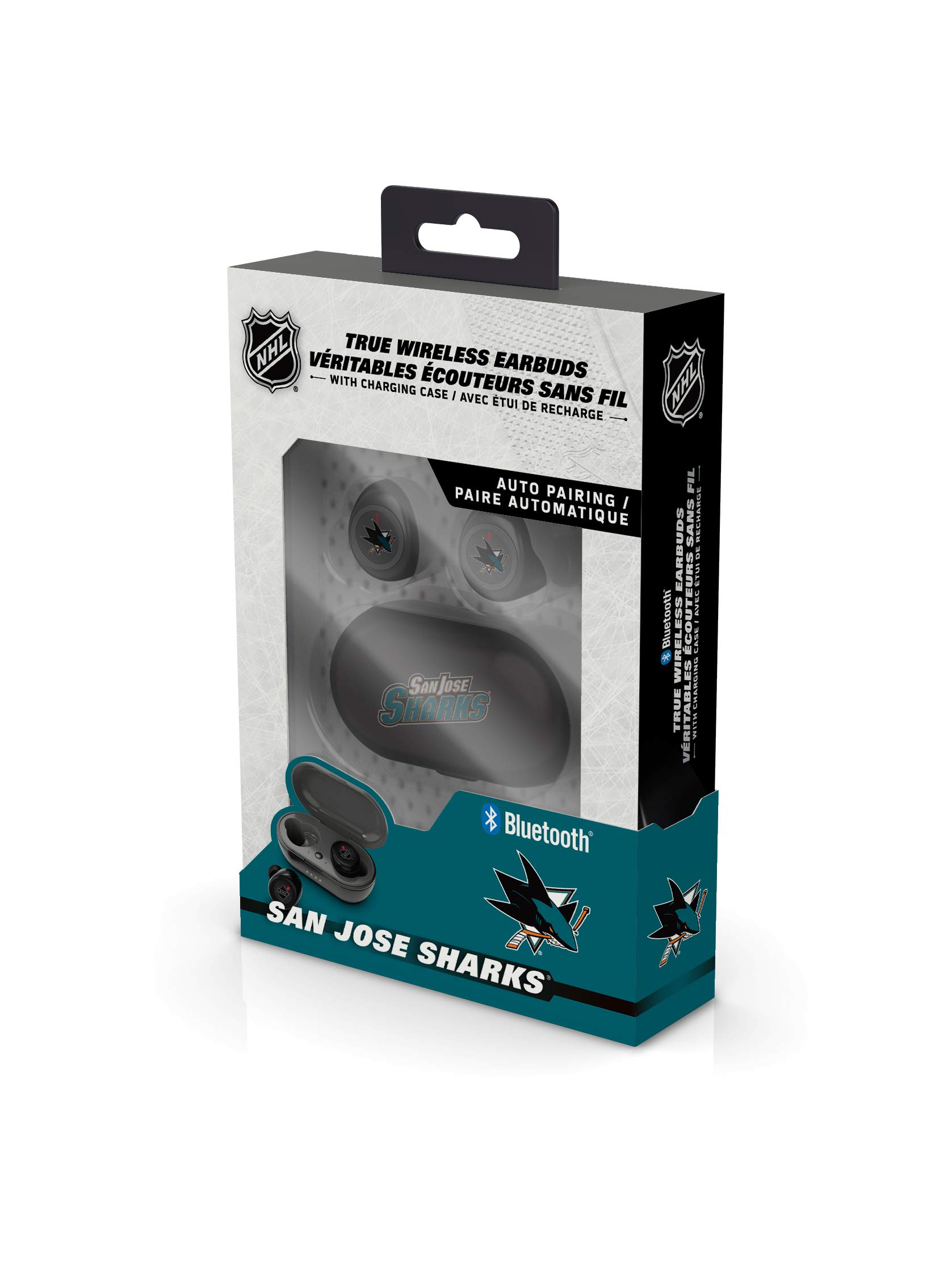 NHL San Jose Sharks True Wireless Earbuds, Team Color