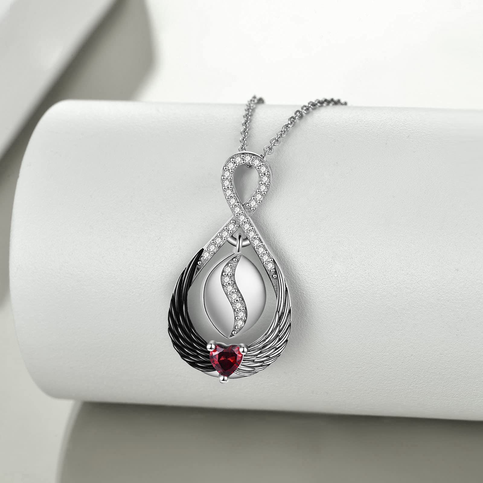 ONEFINITY Urn Necklace Sterling Silver Cremation Jewelry for Ashes Pendant Celtic Triquetra Ashes Necklace Irish Memorial Keepsake for Women Men